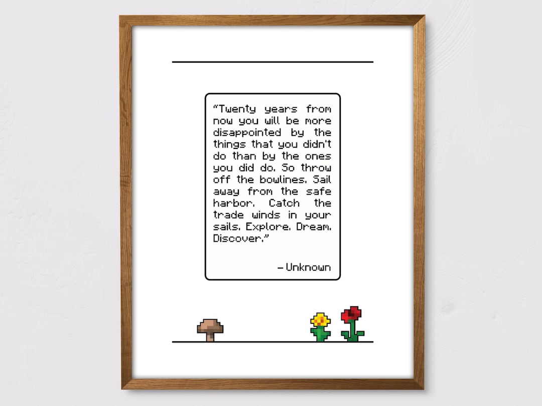 Minecraft End Poem Digital Print | Minimalist Gamer Wall Art ...