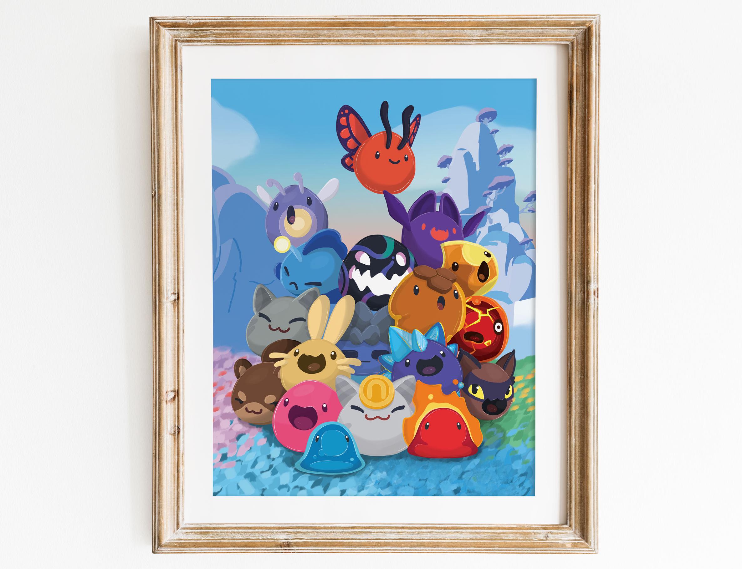 Slime Rancher 2 Slime Pile Printable Slime Rancher Wall Art Slime ...