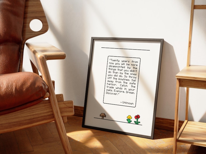 Minecraft End Poem Digital Print | Minimalist Gamer Wall Art ...