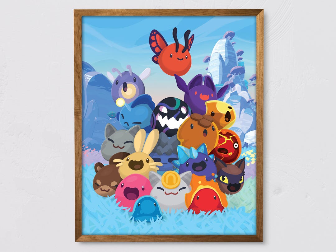 Slime Rancher 2 Slime Pile Printable Slime Rancher Wall Art Slime ...