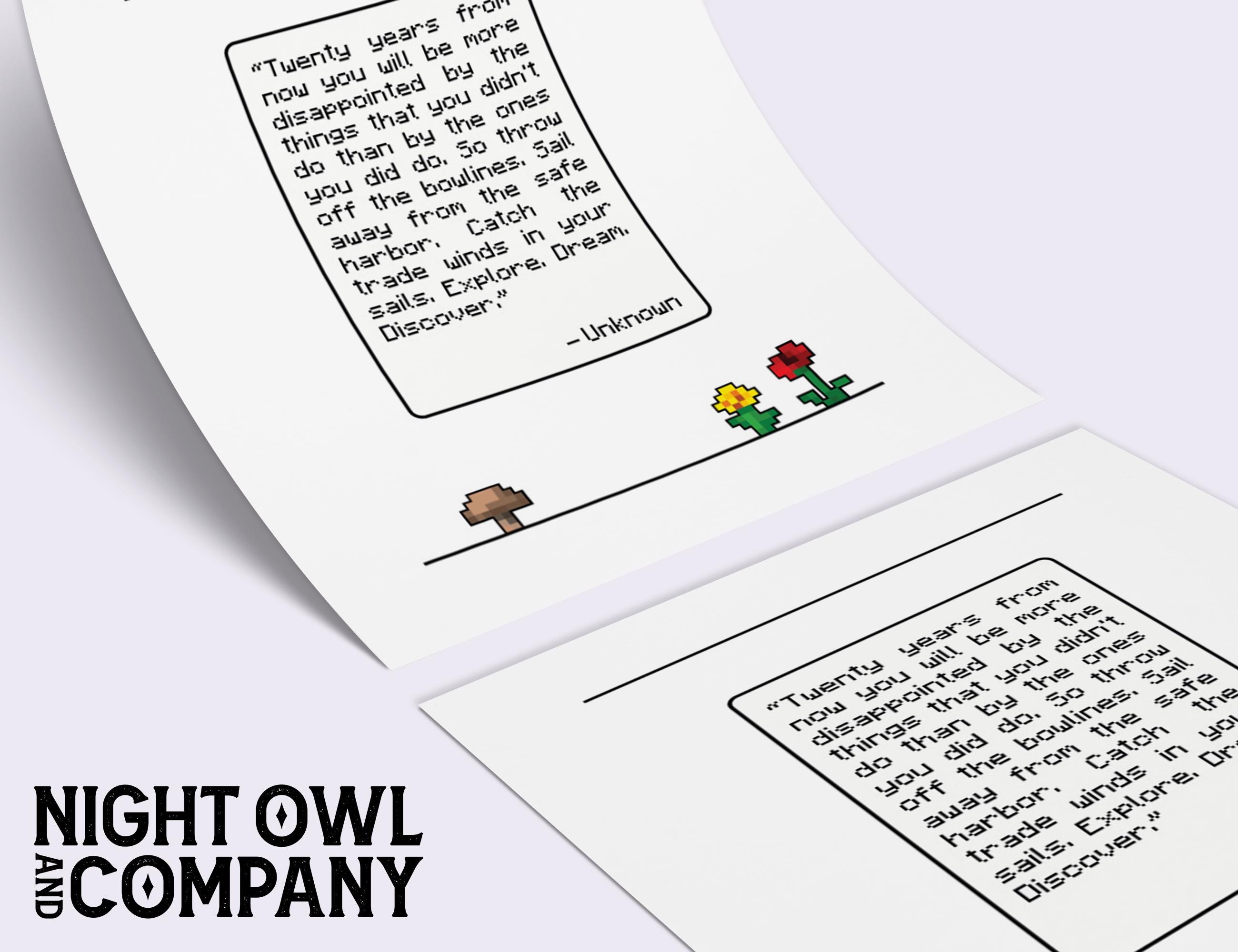 Minecraft End Poem Digital Print | Minimalist Gamer Wall Art ...