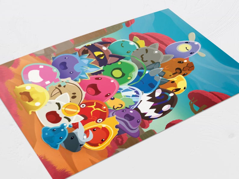 Slime Rancher | Slime Pile | Printable Slime Rancher Wall Art | Slime ...