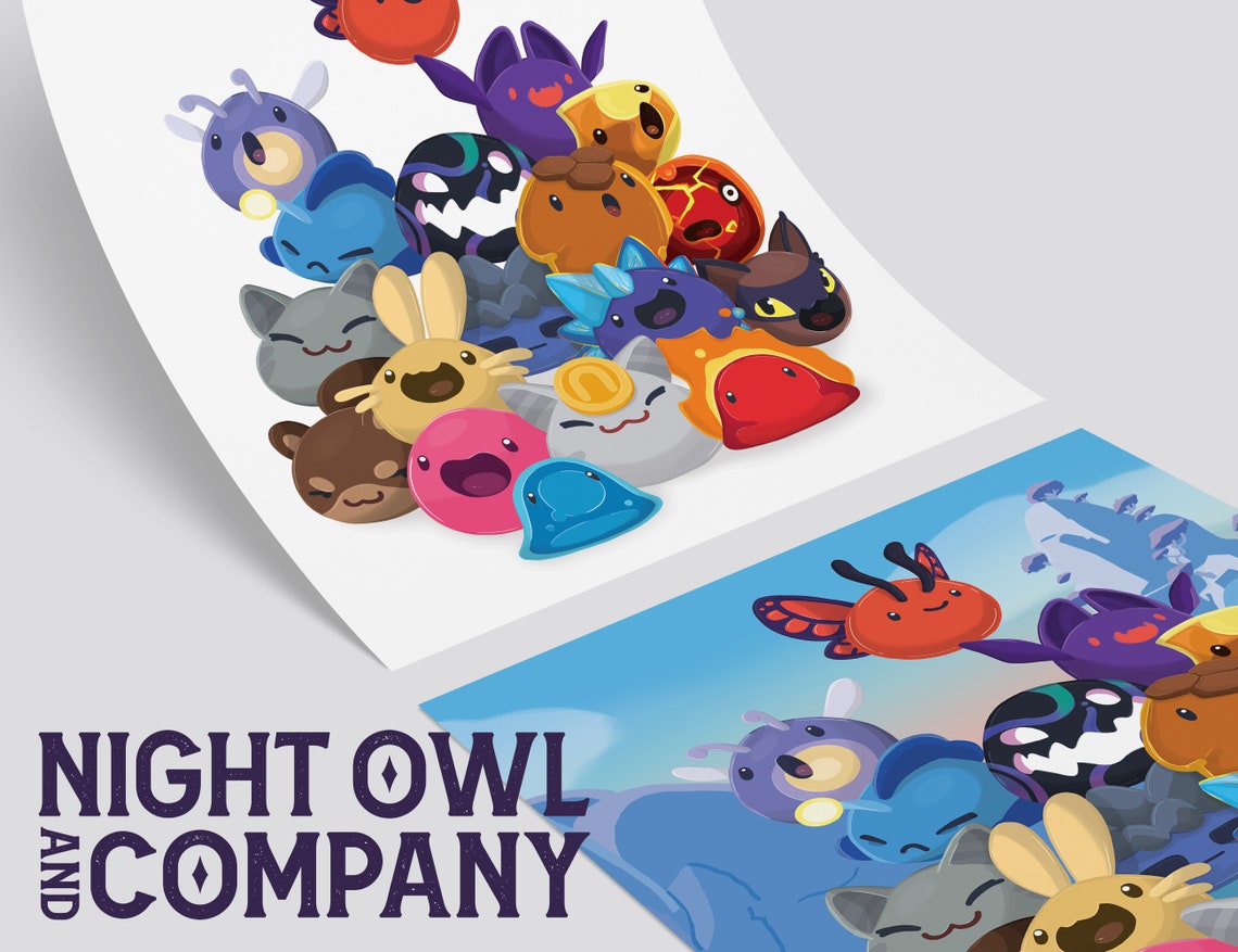 Slime Rancher 2 Slime Pile Printable Slime Rancher Wall Art Slime ...