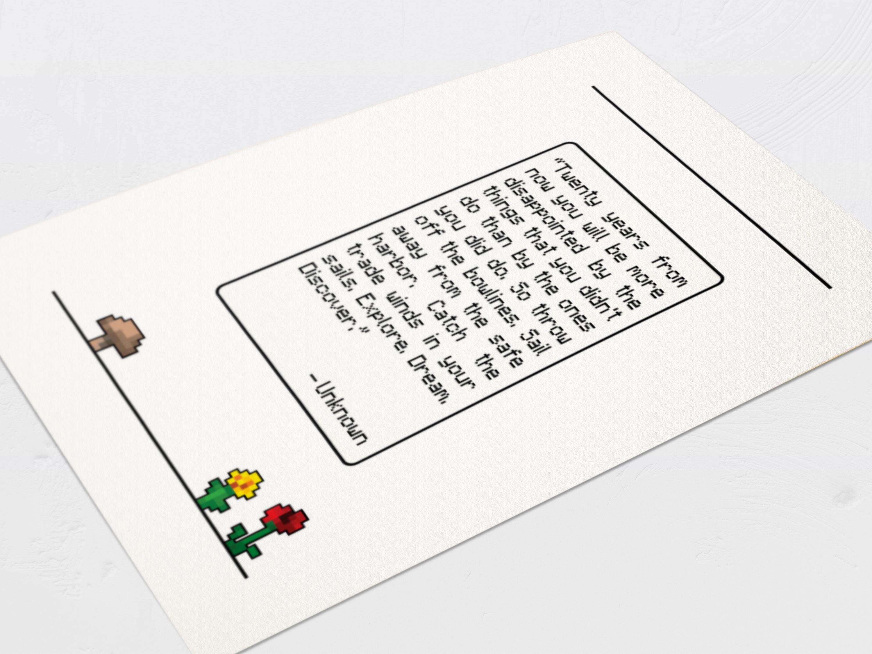 Minecraft End Poem Digital Print | Minimalist Gamer Wall Art ...