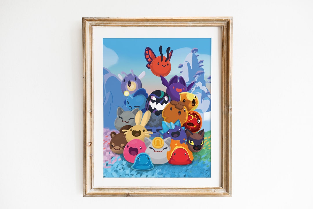 Slime Rancher 2 Slime Pile Printable Slime Rancher Wall Art Slime ...