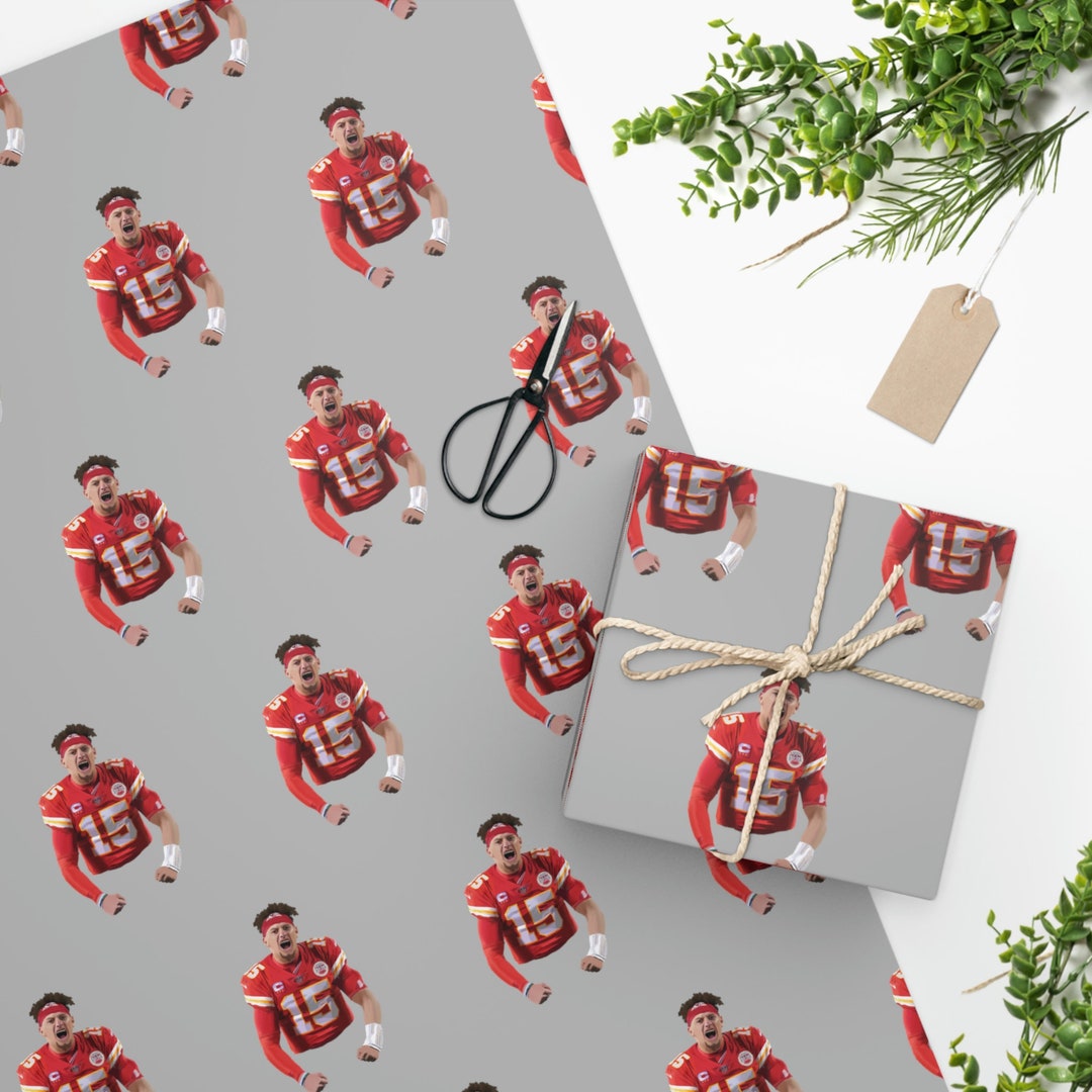 Patrick Mahomes Wrapping Paper, Kansas City Chiefs Wrapping Paper ...