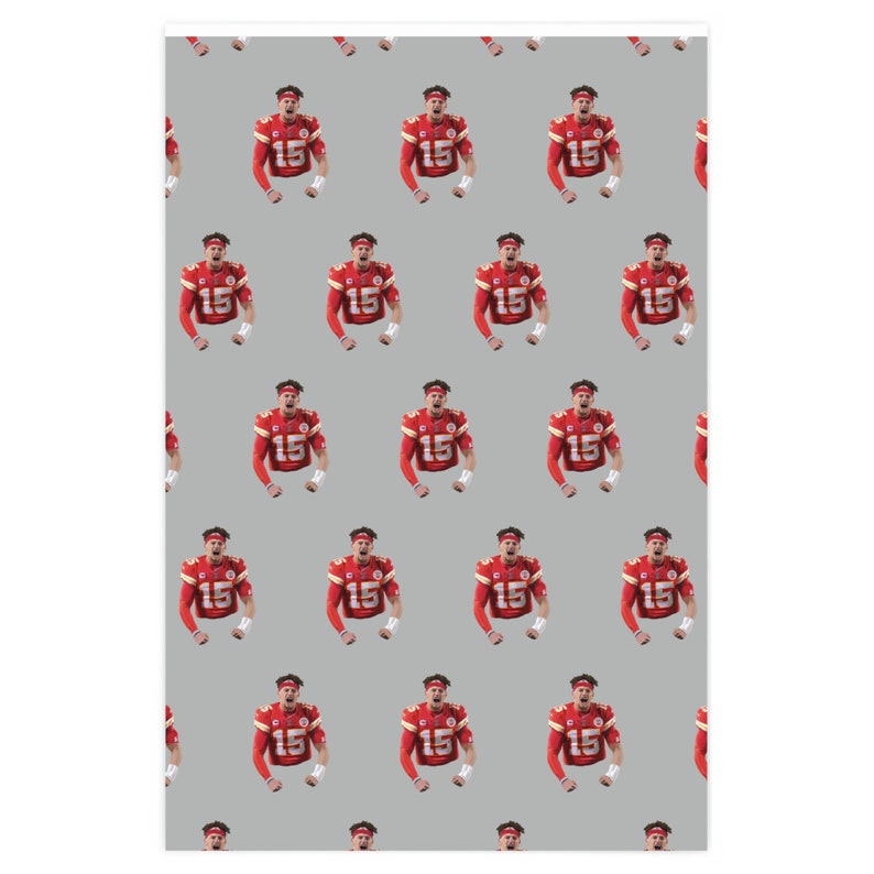 Patrick Mahomes Wrapping Paper Kansas City Chiefs Wrapping - Etsy