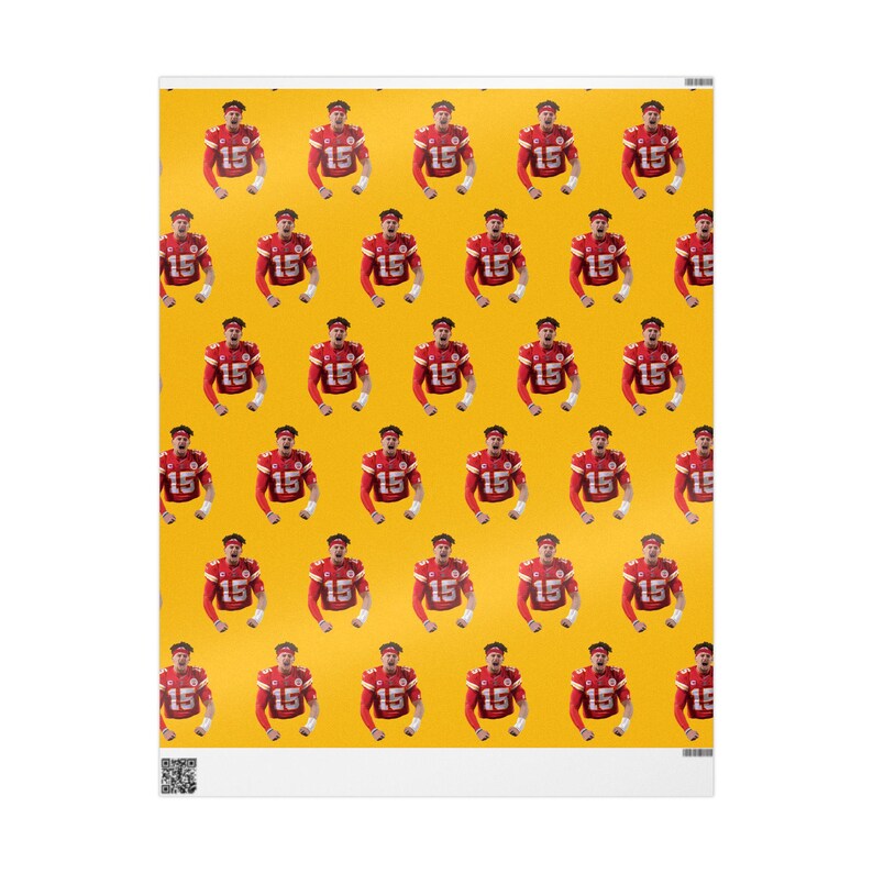 Patrick Mahomes Wrapping Paper, Kansas City Chiefs Wrapping Paper ...