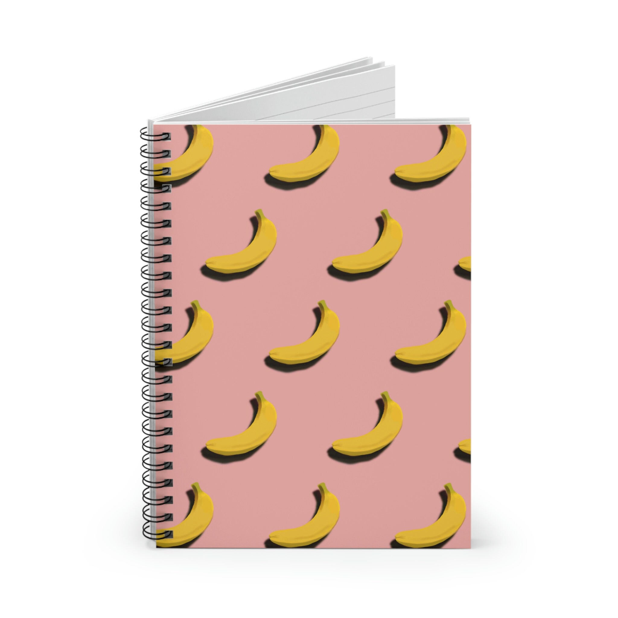 Banana Spiral Notebook, Bananas Journal, Blush Noteboook, Cute Journal ...