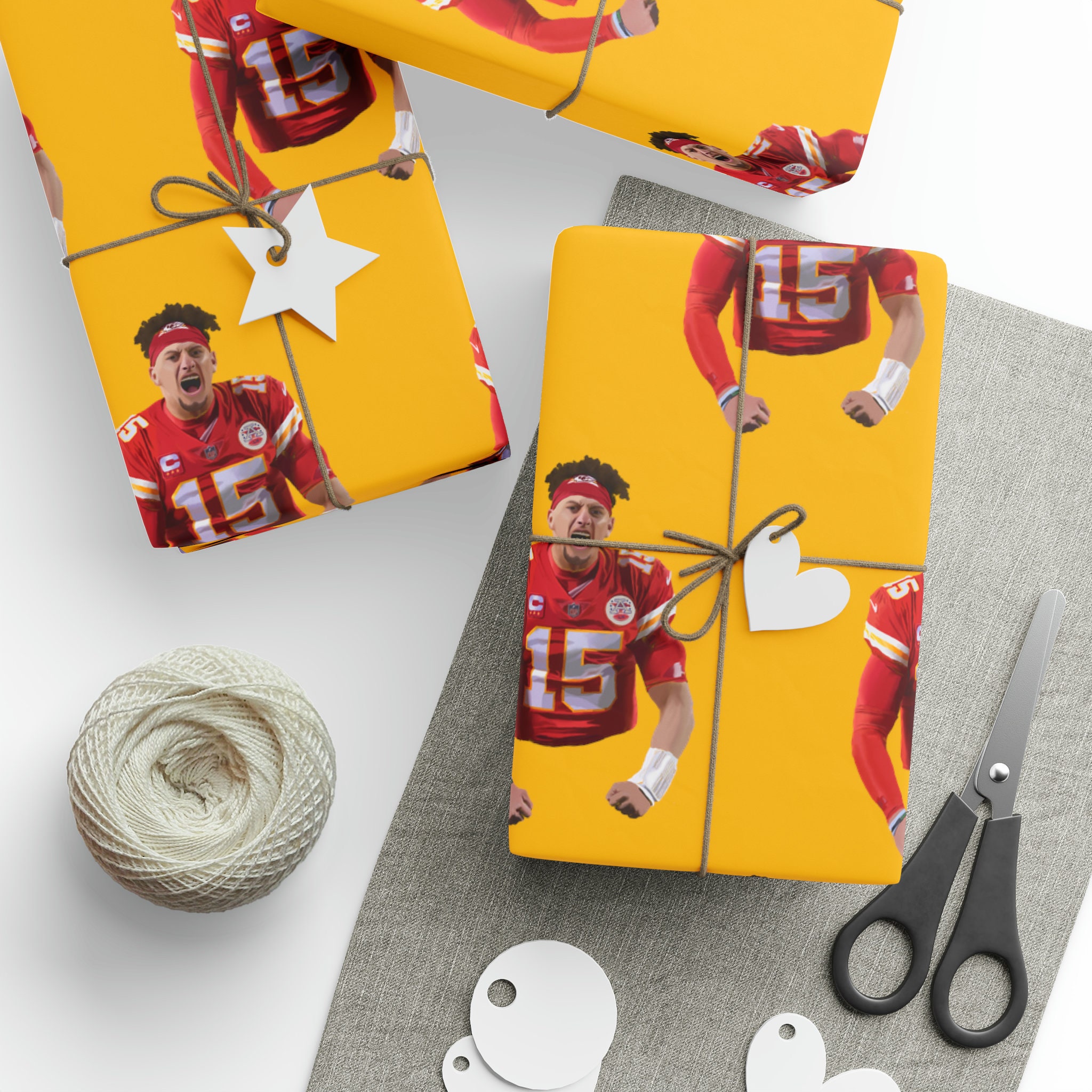 Patrick Mahomes Wrapping Paper, Kansas City Chiefs Wrapping Paper ...