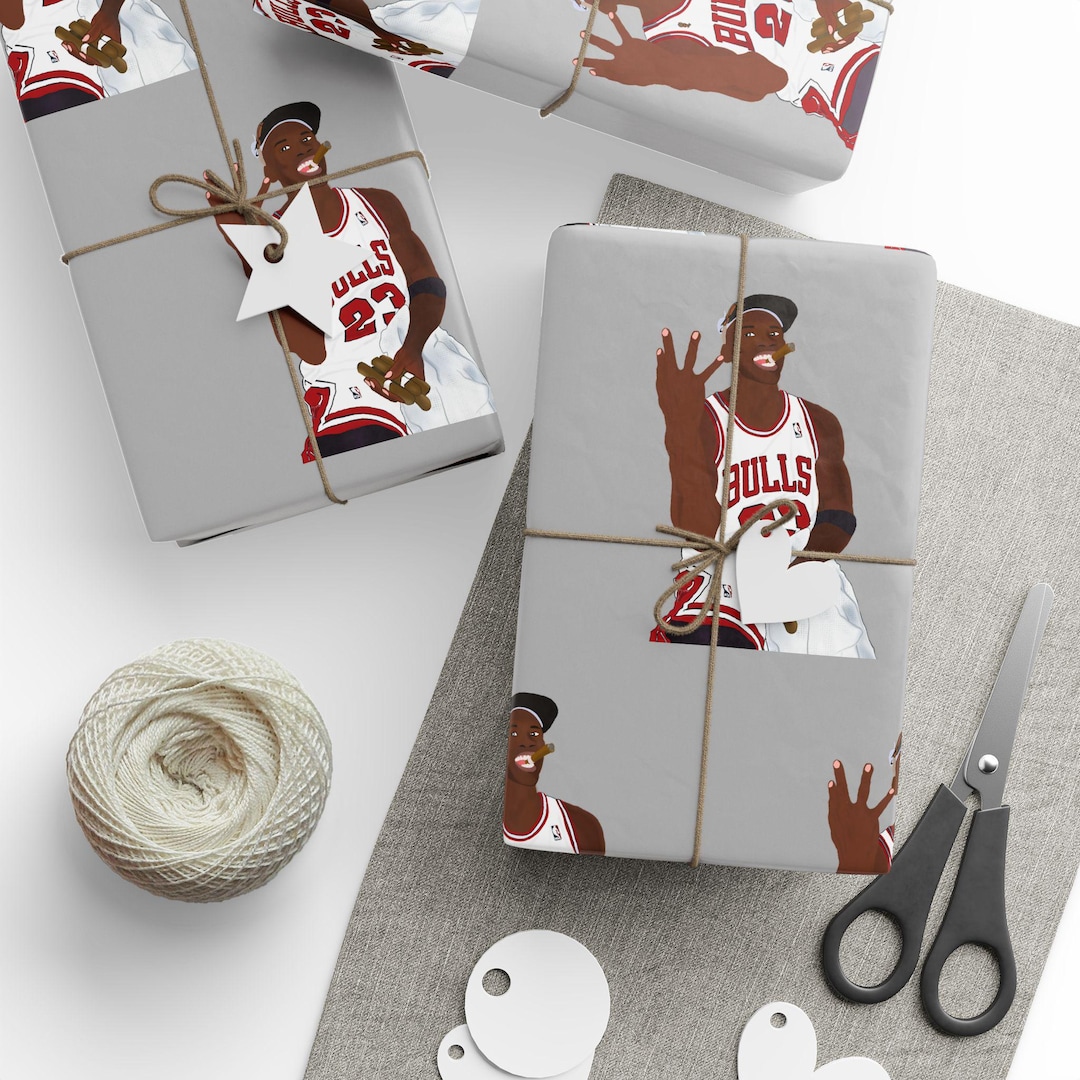 Michael Jordan Wrapping Paper, NBA, Chicago Bulls, Basketball Wrapping ...