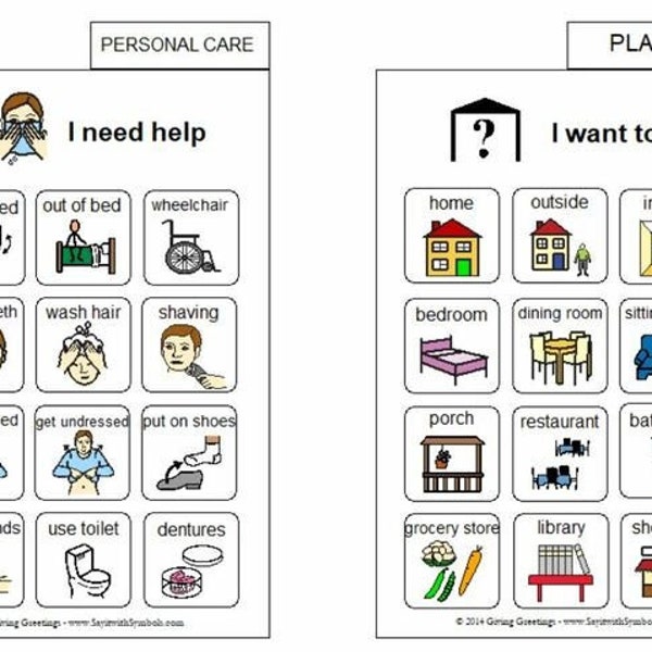 Autism Communication Boards - Etsy