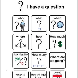 Printable Large Picture Communication Board Set for Adults, Seniors ...