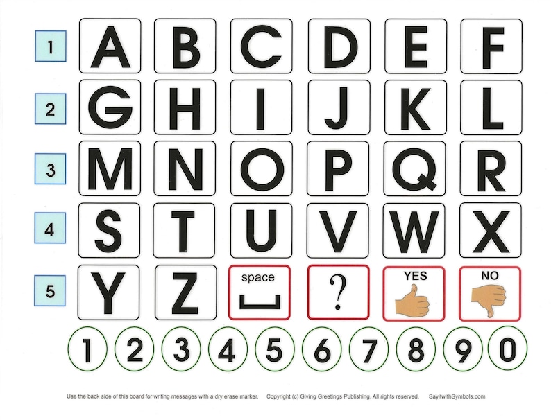 Printable Alphabet Spelling Board: AAC Communication Tool (PDF Download ...