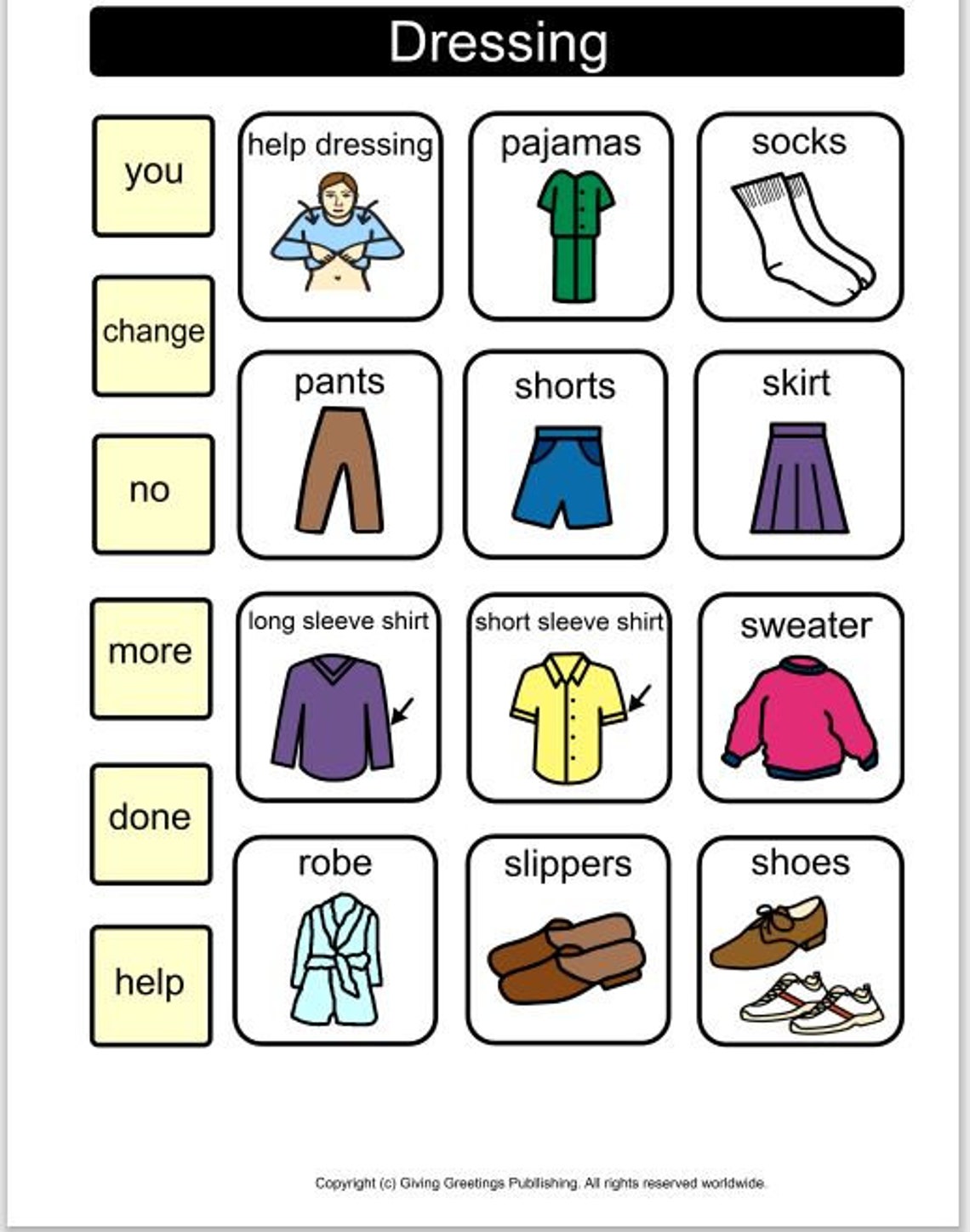 Caregiving Communication Boards: Aphasia, Stroke, TBI (printable ...
