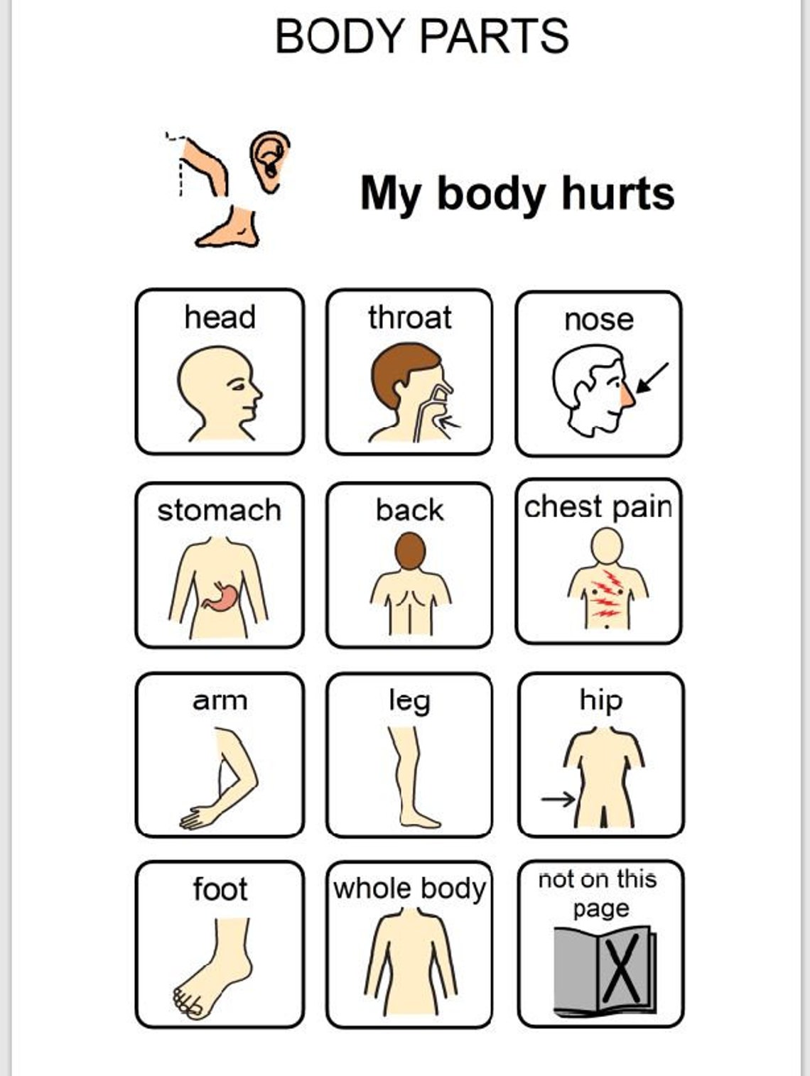 Printable Large Picture Communication Board Set for Adults, Seniors ...