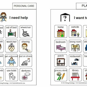 Printable Adult Communication Boards: Aphasia, Stroke, Autism (PDF ...