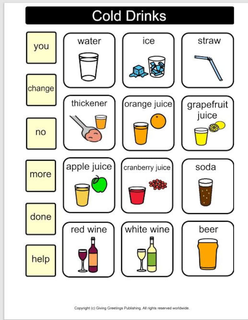 Printable Adult Picture Communication Boards: Daily Living Set | Say It ...