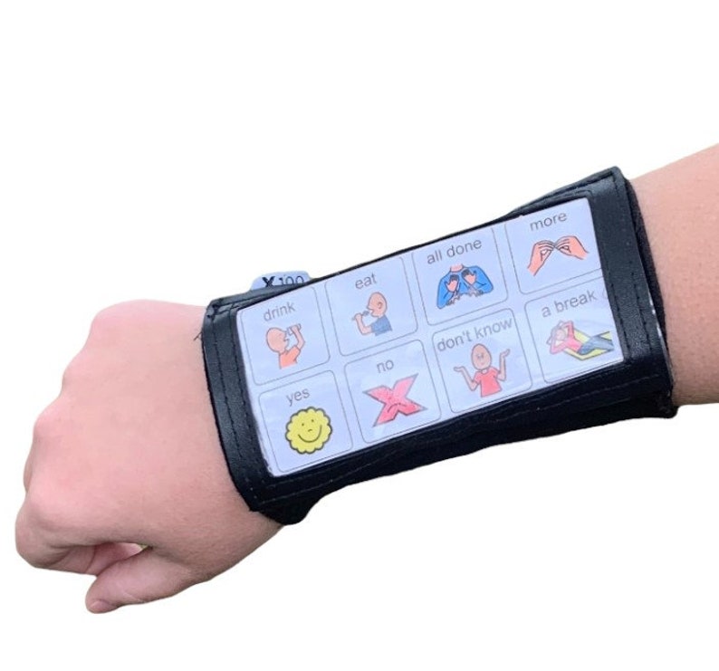 Wristband Communicator With Picture Symbols for Youth and Adults | Say ...