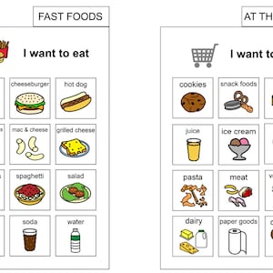 Printable Children's Picture Communication Board Set for Home Using ...