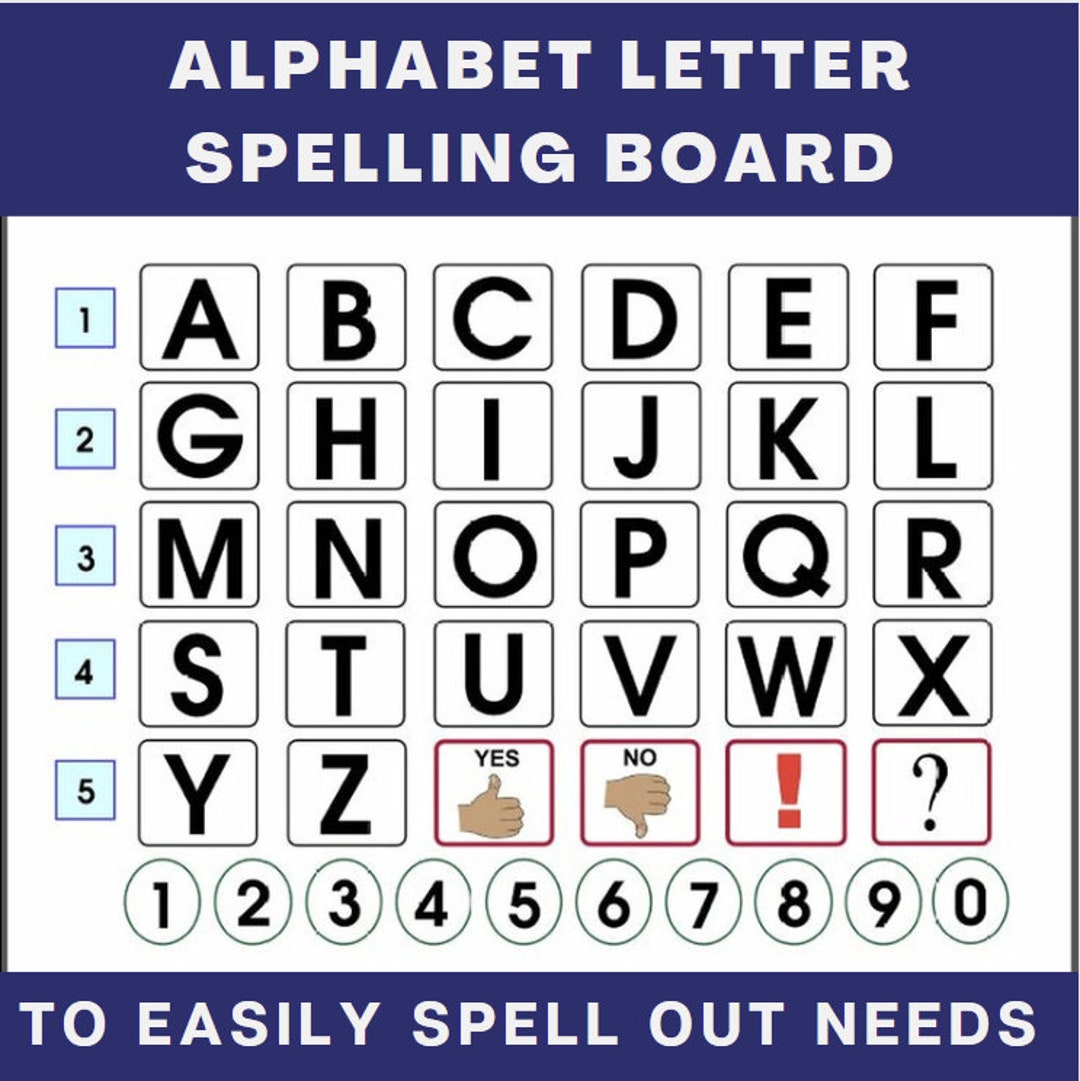 Printable Alphabet Spelling Board: AAC Communication Tool (PDF Download ...