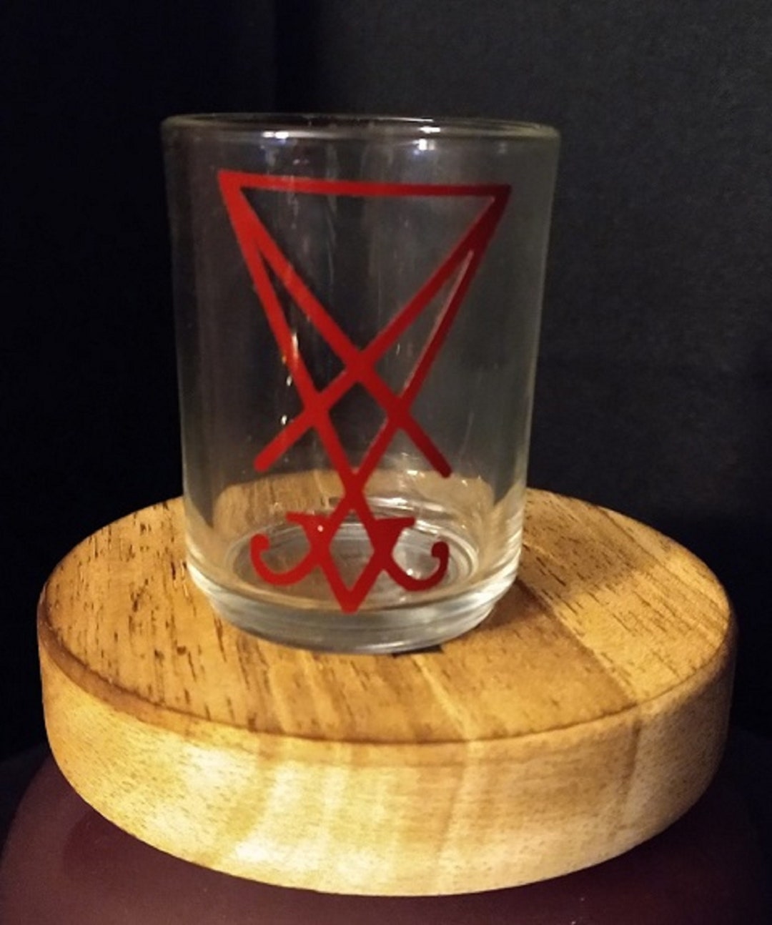 Lucifer Sigil on Clear Glass Candle Holder Votive Occult - Etsy