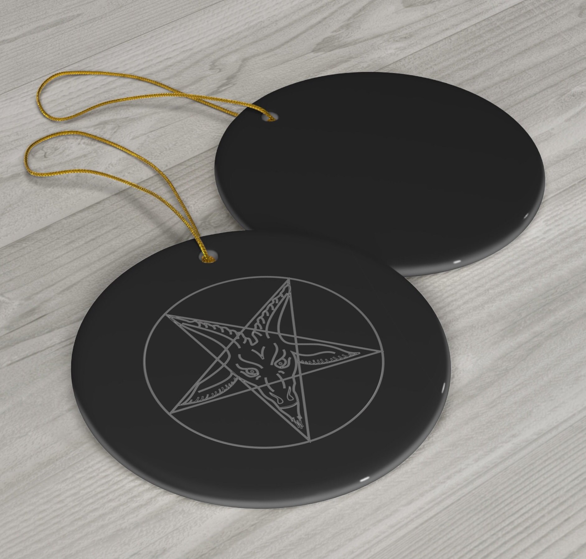 Baphomet Goat Satan Sigil Ceramic Ornament Occult Holiday - Etsy