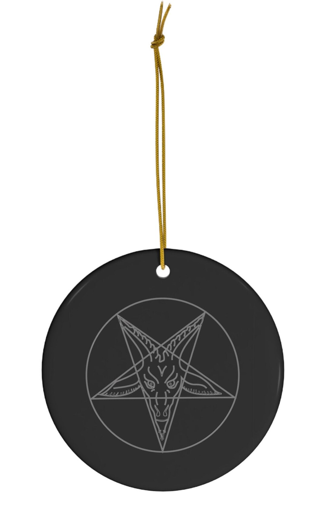 Baphomet Goat Satan Sigil Ceramic Ornament Occult Holiday - Etsy