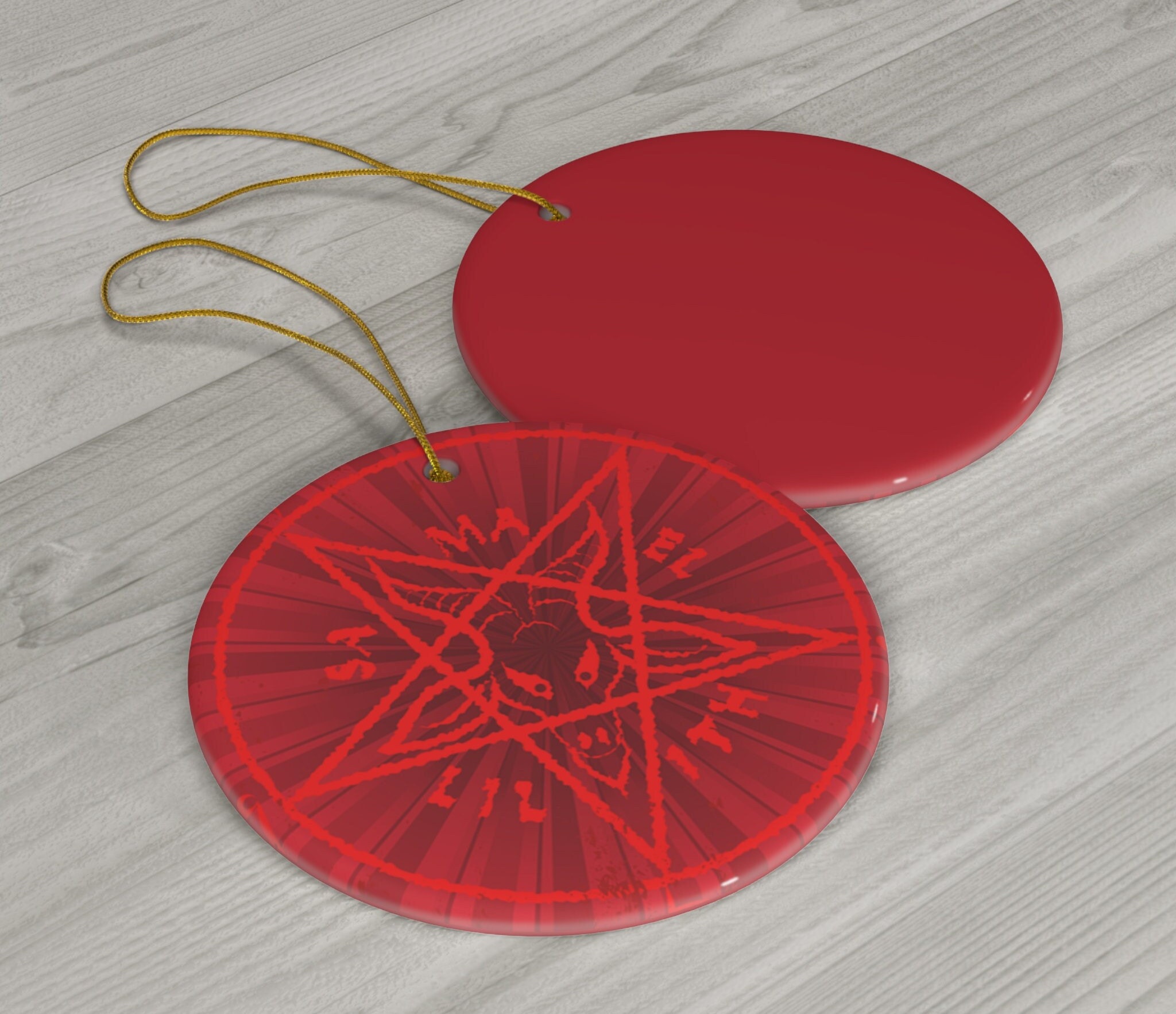 Baphomet Goat Satan Sigil Ceramic Ornament Satan Baphomet - Etsy