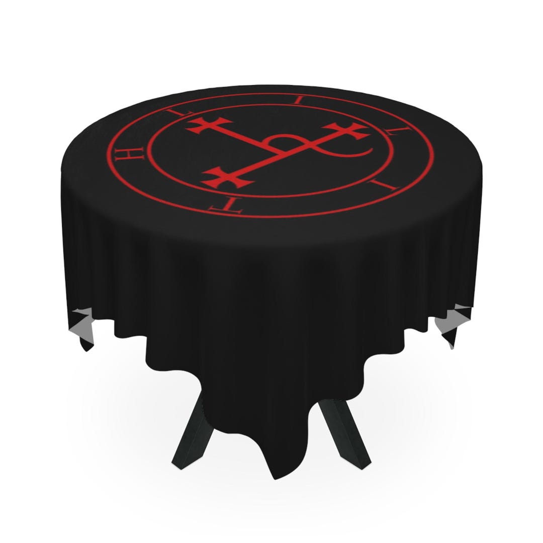 Red Occult Lilith Sigil Altar Tablecloth - Etsy