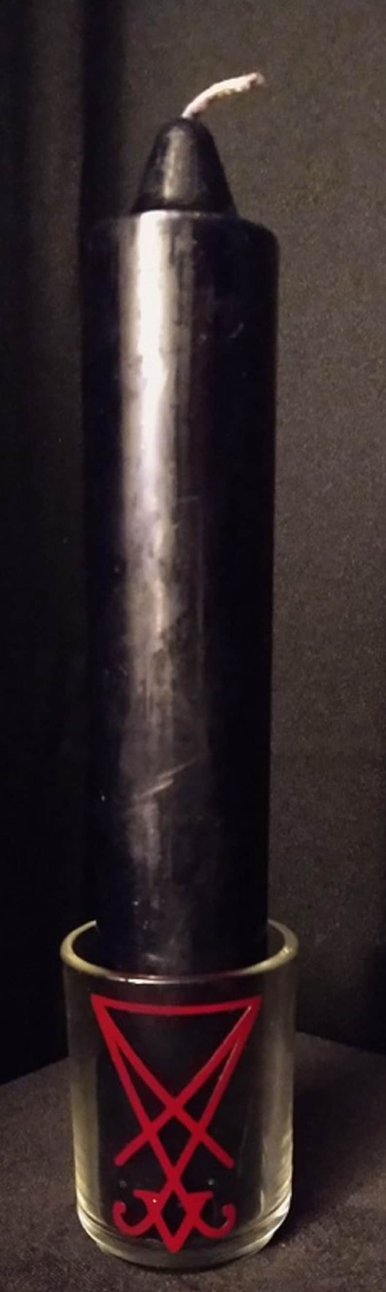 Lucifer Sigil on Clear Glass Candle Holder Votive Occult - Etsy