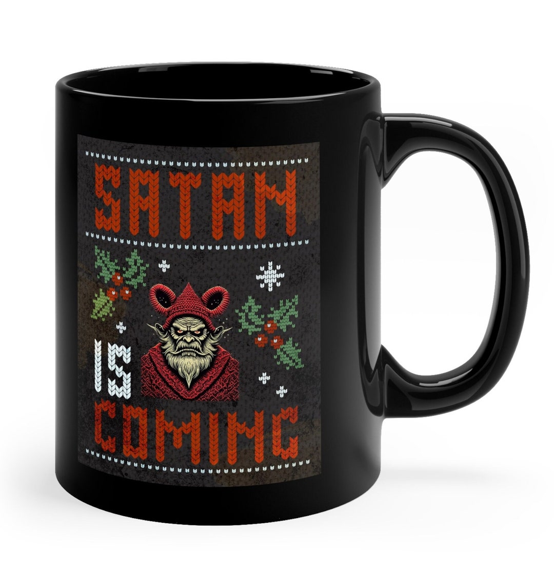 Satan is Coming Santa Krampus Dark Occult Pagan Wicca Black - Etsy