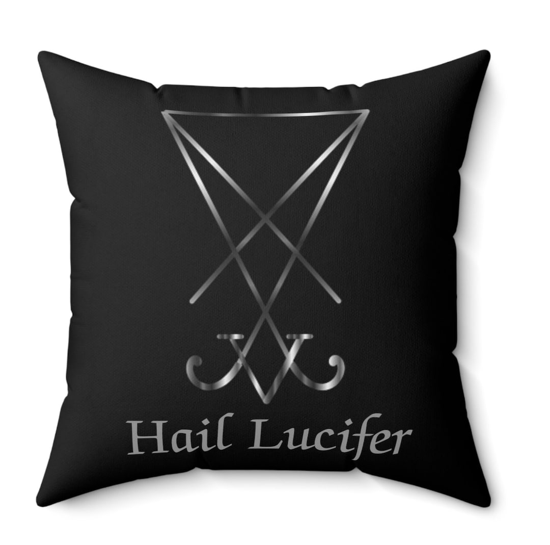 Hail Lucifer Sigil Satan Occult Pagan Spun Polyester Square - Etsy