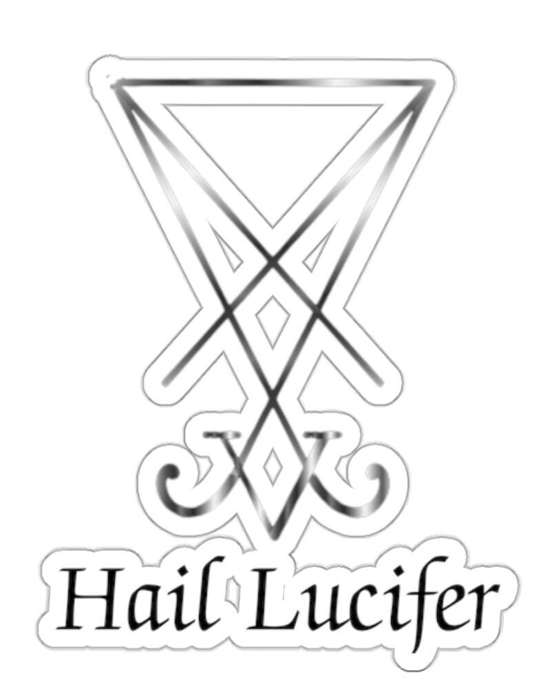 Hail Lucifer Sigil Occult Pagan Satan Stickers Decal - Etsy