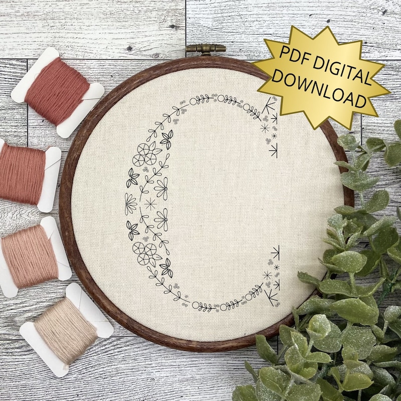 Hand Embroidery Letter Patterns - Etsy