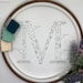 Embroidery Pattern | Alphabet Letter | Floral Initial M | PDF Digital ...