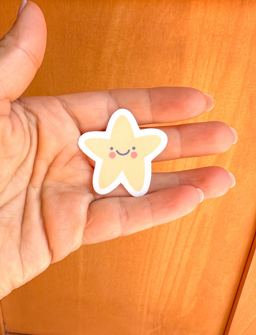 Happy Star Sticker 1.5x1.5 In - Etsy