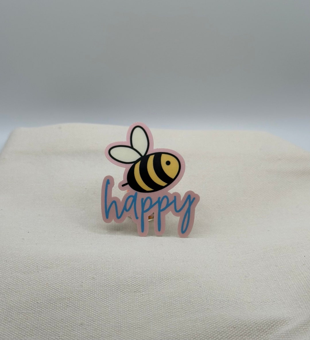 Bee Happy Sticker 2x2.25 In - Etsy