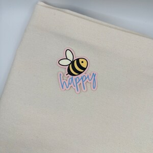 Bee Happy Sticker 2x2.25 In - Etsy