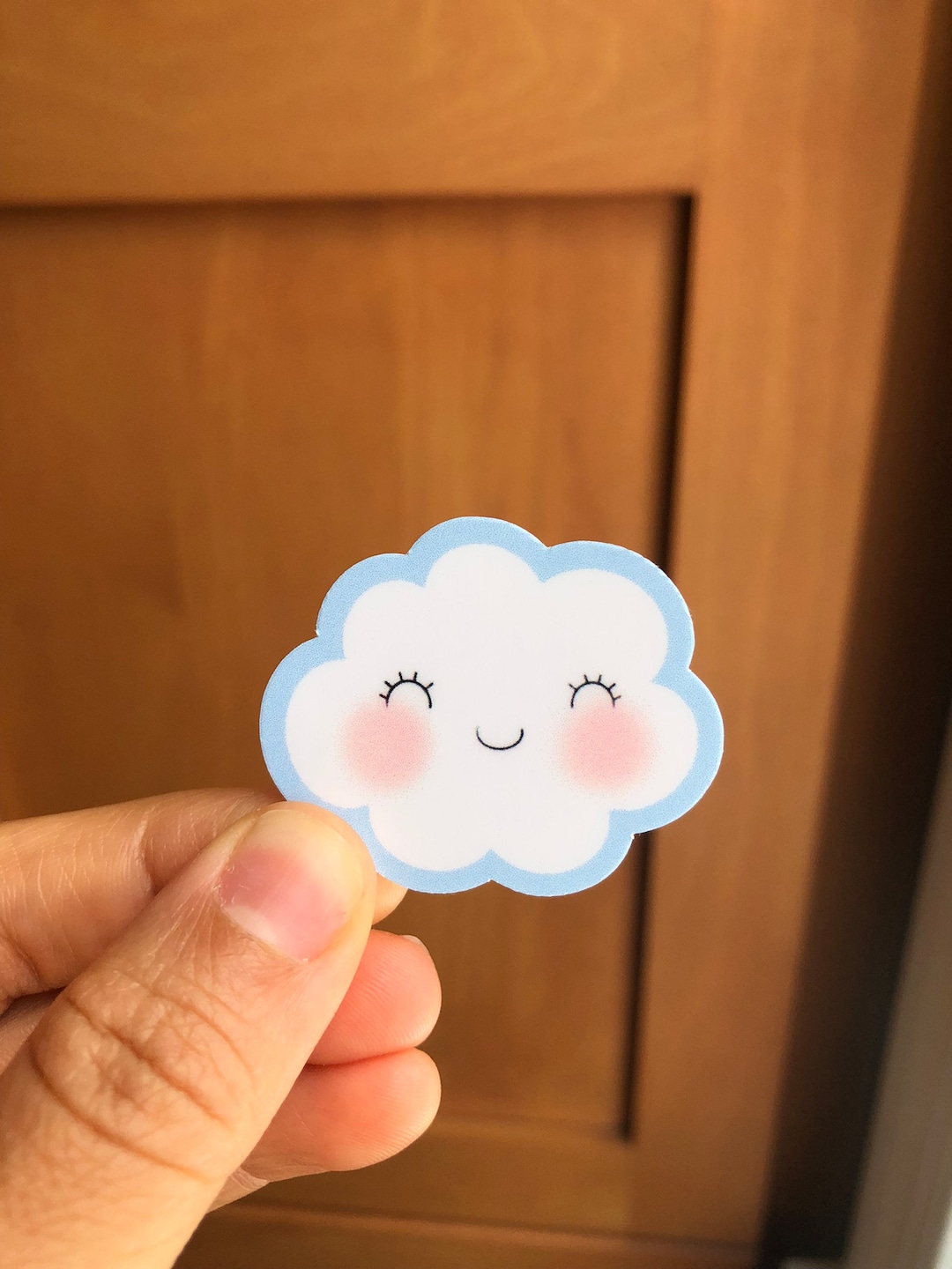 Happy Cloud Sticker|1.5x1.25 In. - Etsy