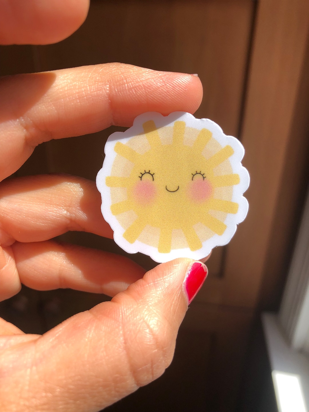 Happy Sun Sticker 1.5x1.5 In. - Etsy