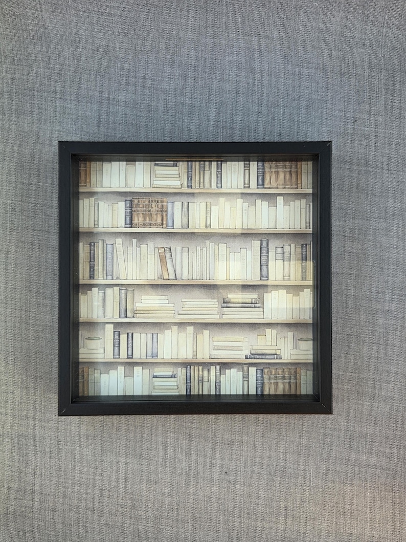 Mini Book Shadowbox, Shadowbox, Mini Book, Book Lover, Bookworm, Reader ...