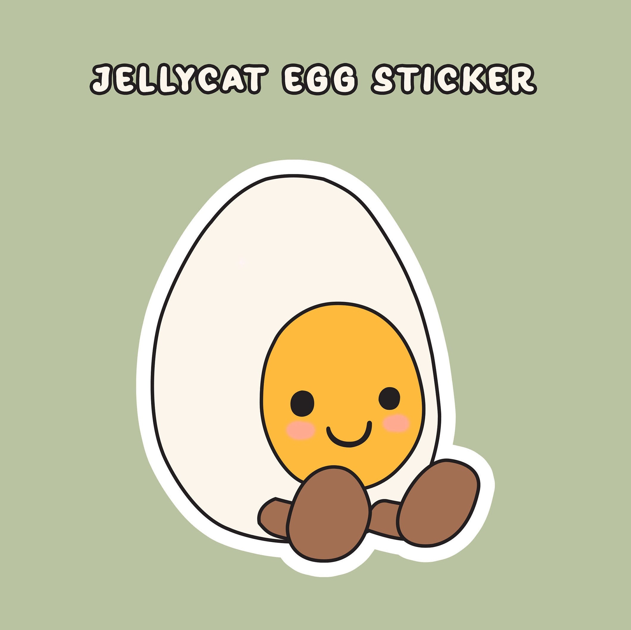 Cute Jellycat Egg Sticker, Funny Meme Sticker for Girls Who Love ...