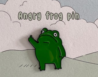 Strawberry Frog Enamel Pin Kawaii Pink Berry Fruit Froggie - Etsy
