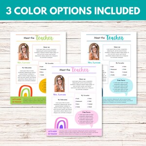 Meet the Teacher Editable Canva Template, All About Me Printable, Back ...