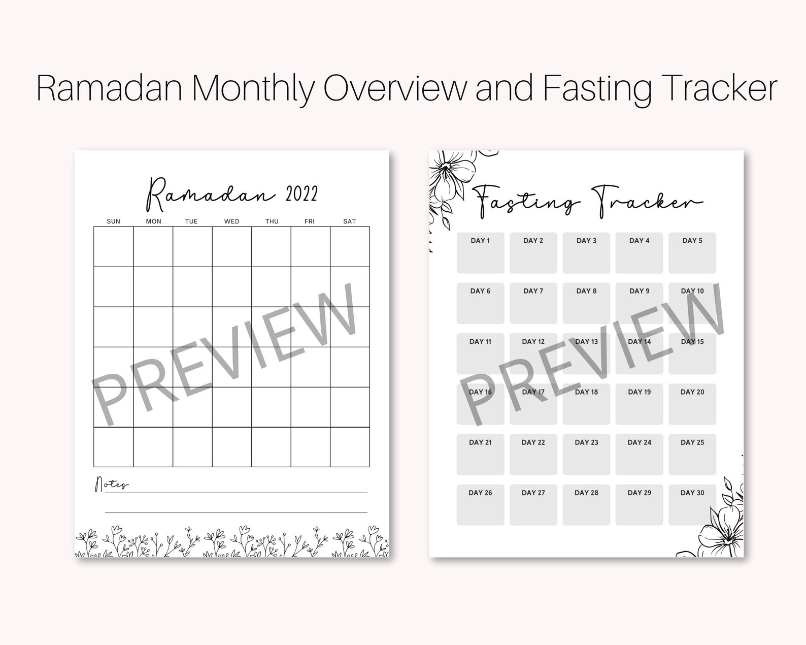 Ramadan Meal Planner Template for Meal Planning Ramadan Gift Ramadan ...