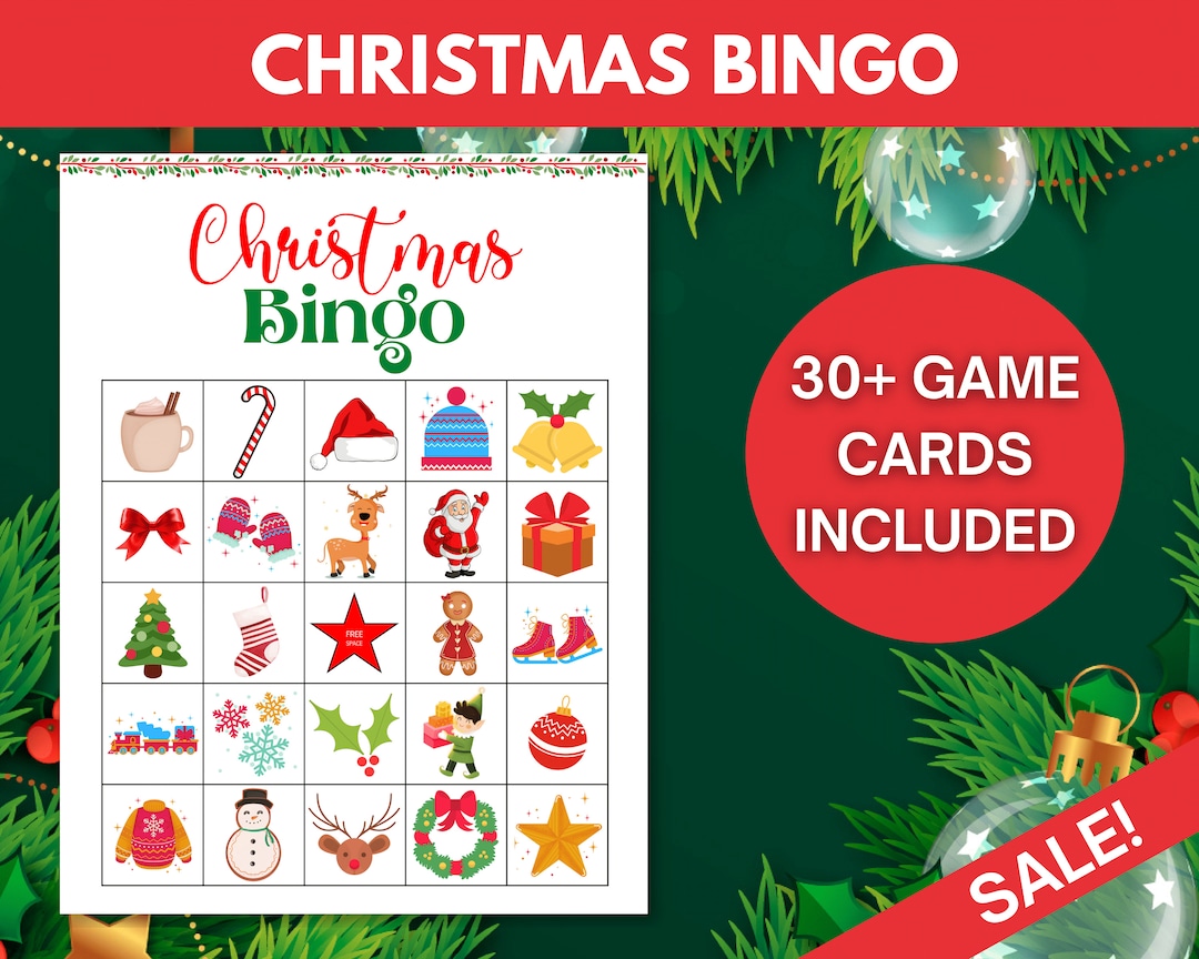 Christmas Bingo Game, Fun Christmas Party Game Bundle, Christmas ...