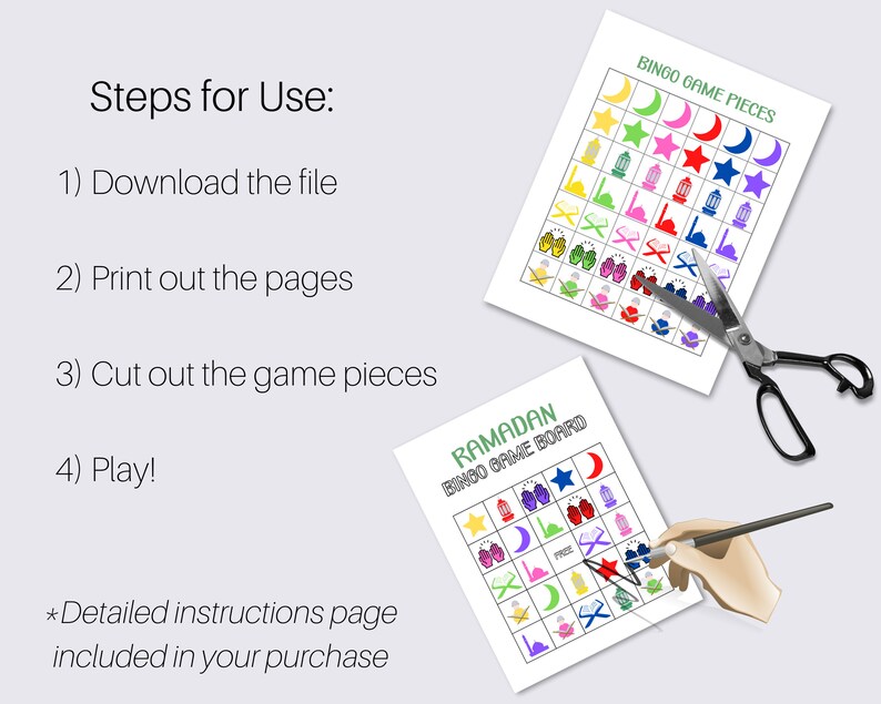 Ramadan Bingo Game Activity for Kids, Ramadan Games, Ramadan Gift for ...