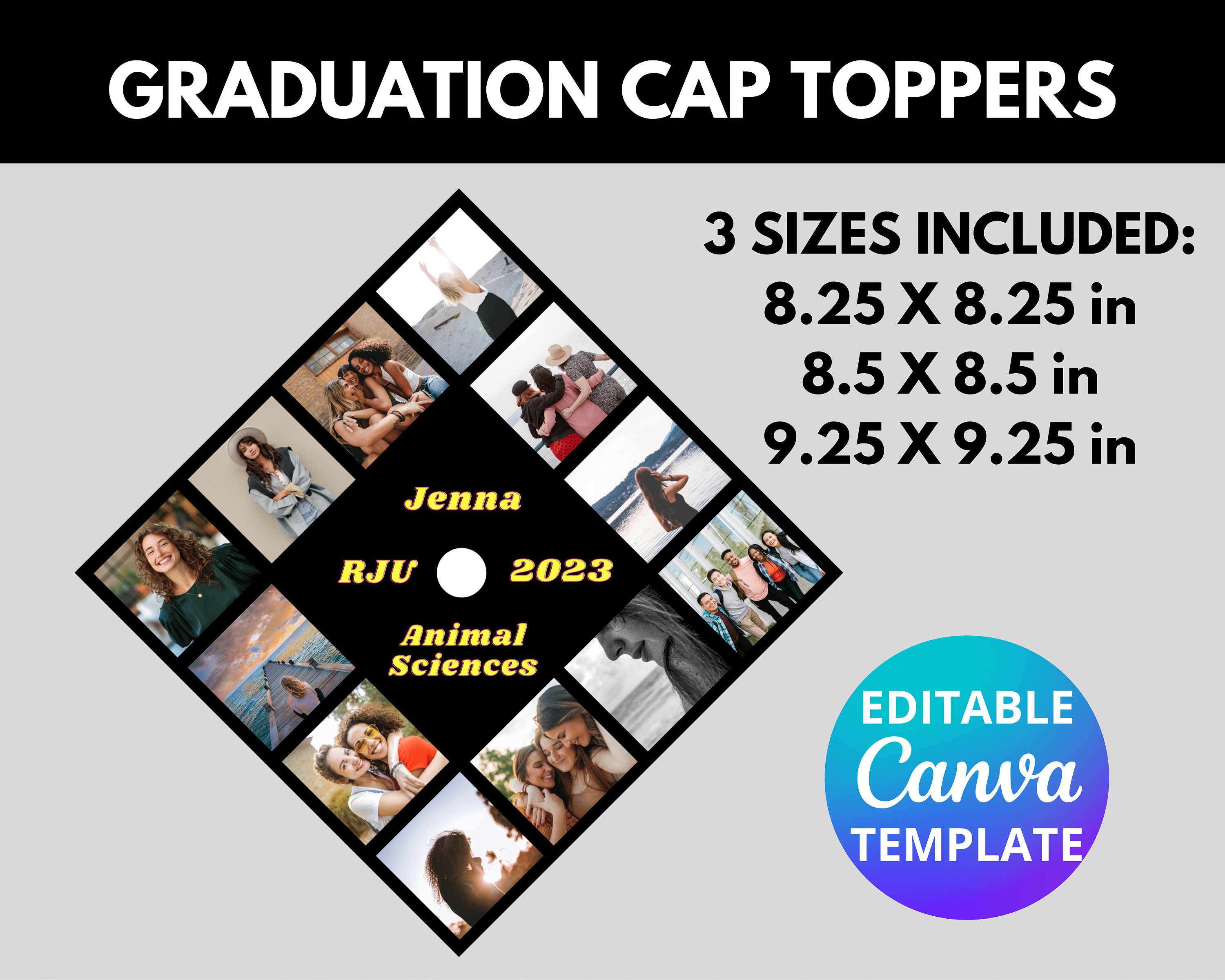 Personalized Graduation Cap Topper, Custom Grad Cap Topper With Name ...