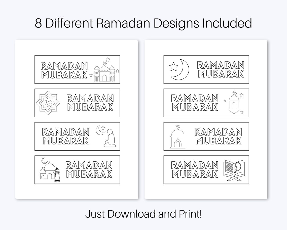 Ramadan Coloring Bookmarks for Kids Ramadan Activity for Kids Ramadan ...